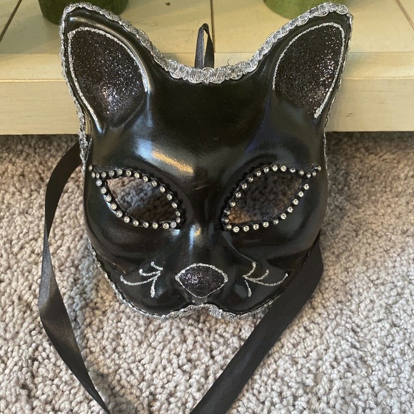 Handmade | Accessories | Hand Made In Venice Italy Black Cat Mask ...